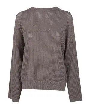 Brunello Cucinelli Long Sleeved Crewneck Jumper - Gray
