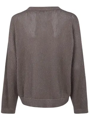 Brunello Cucinelli Long Sleeved Crewneck Jumper - Gray