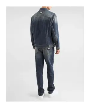 Dolce & Gabbana Logo Plaque Jeans - Blue