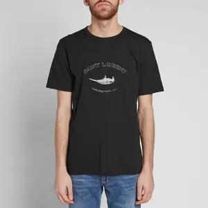 Saint Laurent Cotton Logo Printed T-shirt