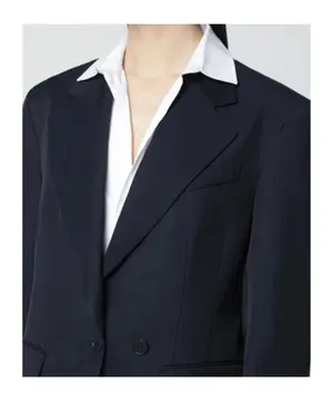P.a.r.o.s.h Linen-blend Single-breasted Blazer - Blue