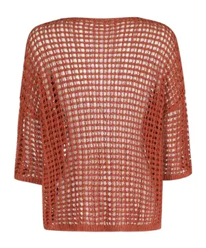 ROBERTO COLLINA Crocheted Crew Neck Cover-up