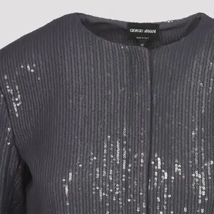 Giorgio Armani Embellished Long-sleeve Jacket - Black