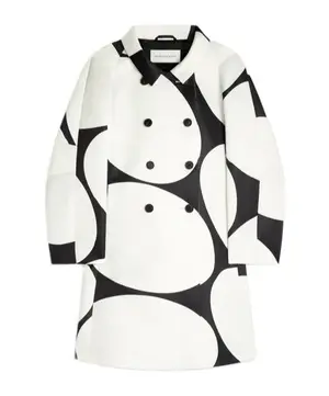 Dries Van Noten Graphic Pattern Double-breasted Coat - Black