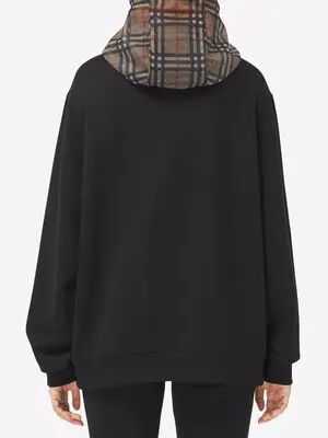 Burberry Checked Drawstring Hoodie