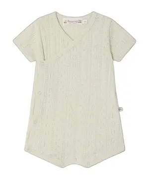 Bonpoint Landon" Knit Romper - White