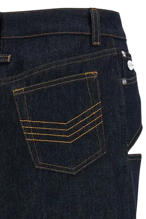 JEAN PAUL GAULTIER Denim Cutout Mini Skirt - Blue