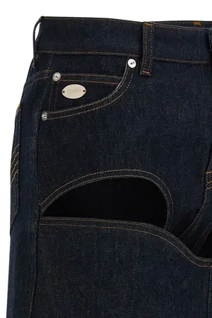 JEAN PAUL GAULTIER Denim Cutout Mini Skirt - Blue