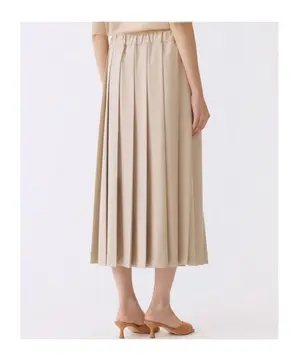 Fabiana Filippi Pleated Midi Skirt With Drawstring Waist - Nude