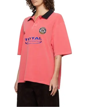 Martine Rose Logo Embroidered Polo Shirt - Multicolor