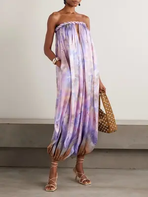 Zimmermann Luna Pleated Print Jumpsuit