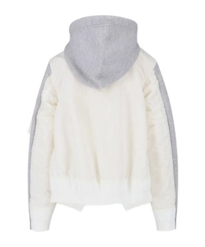 Sacai Contrast Panel Zip Hoodie