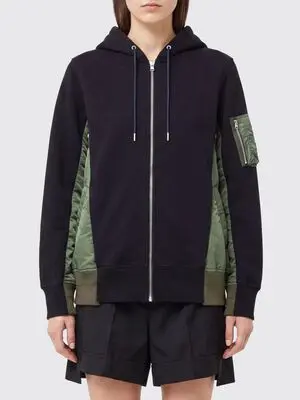 Sacai Contrast Panel Zip Hoodie