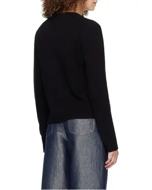 GANNI Wool Mix Cardigan - Black