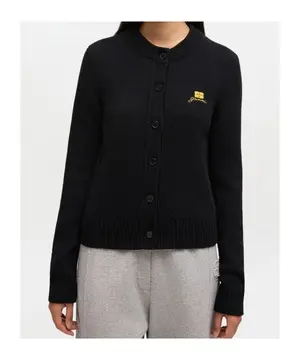 GANNI Wool Mix Cardigan - Black