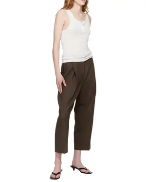 TOTEME Pauli Pleated Tapered Twill Trousers