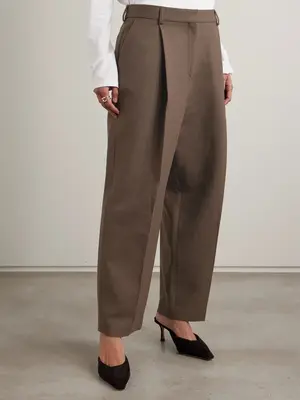 TOTEME Pauli Pleated Tapered Twill Trousers
