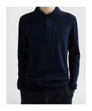 JIL SANDER Lightweight Wool Polo Sweater