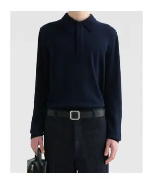 JIL SANDER Lightweight Wool Polo Sweater