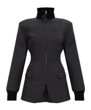 Moschino Stand Collar Zip Blazer
