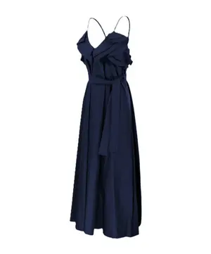 P.a.r.o.s.h Ruffled Midi Dress - Blue