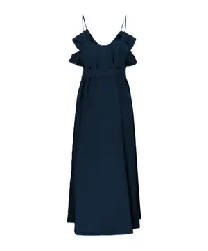 P.a.r.o.s.h Ruffled Midi Dress - Blue