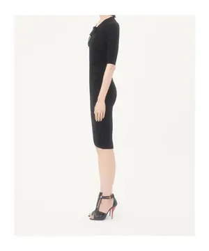 Valentino Garavani Knitted Ruched Dress With Bow Detail