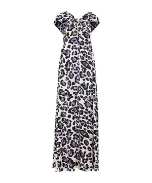 Essentiel Antwerp Jaycee Leopard Print Maxi Dress - Black