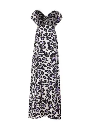 Essentiel Antwerp Jaycee Leopard Print Maxi Dress - Black
