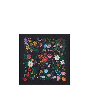 Gucci Printed Cotton Silk Pocket Square - Multicolor