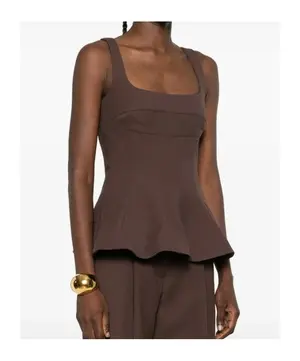 Stine Goya Square Neck Sleeveless Top