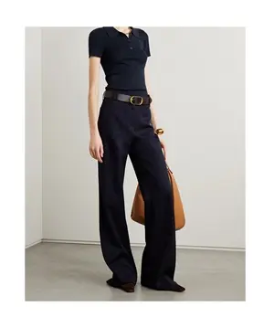 NILI LOTAN Solana Ribbed Polo Shirt