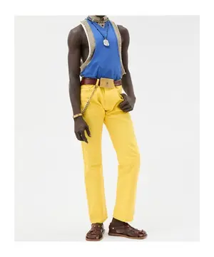 Versace Straight-leg Medusa Jeans - Yellow