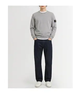 Stone Island Brushed Cotton Crewneck Sweatshirt With Sleeve Logo Patch - Black