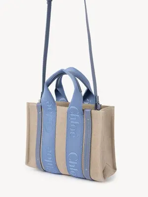 Chloé Woody Small Tote Bag - Ash Blue