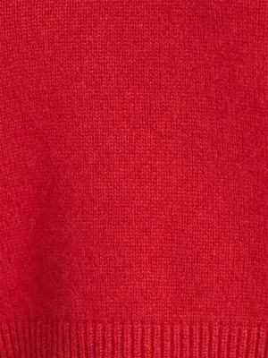 Khaite Leta Cashmere Round Neck Sweater - Red