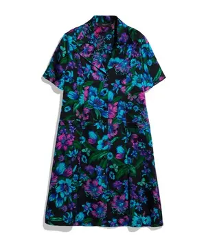 Gucci Silk Jacquard Floral Print Chemisier Dress