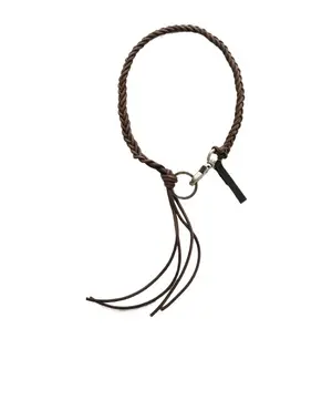 Our Legacy Ladon Braided Leather Keychain - Brown