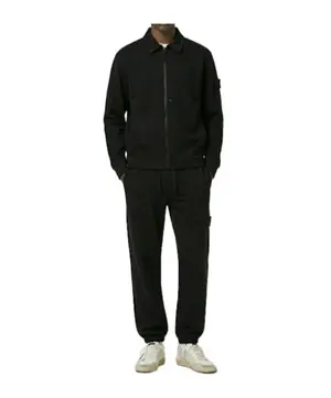 Stone Island Wool Cotton Sweatpants - Black