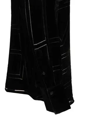 TOTEME Oversized Devoré Shirt - Black