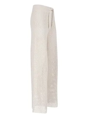 GOLDEN GOOSE Open-knit Wide-leg Drawstring Pants - No
