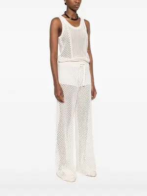 GOLDEN GOOSE Open-knit Wide-leg Drawstring Pants - No