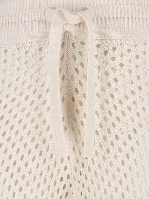 GOLDEN GOOSE Open-knit Wide-leg Drawstring Pants - No