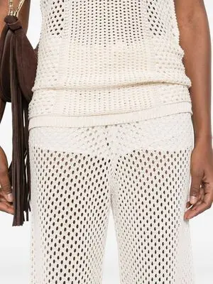 GOLDEN GOOSE Open-knit Wide-leg Drawstring Pants - No
