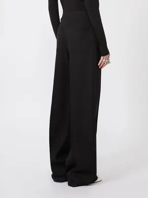Sportmax Salita Pleated Trousers With Asymmetrical Waistband - Black