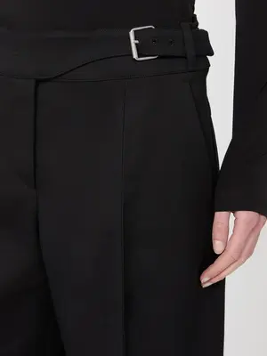 Sportmax Salita Pleated Trousers With Asymmetrical Waistband - Black