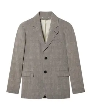 GOLDEN GOOSE Prince Of Wales Checked Blazer - Grey