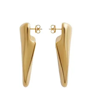 Bottega Veneta Large Sculpted Earrings - Yellow Gold