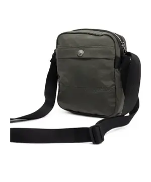 Stone Island Coated Nylon Pouch With Adjustable Shoulder Strap - Black