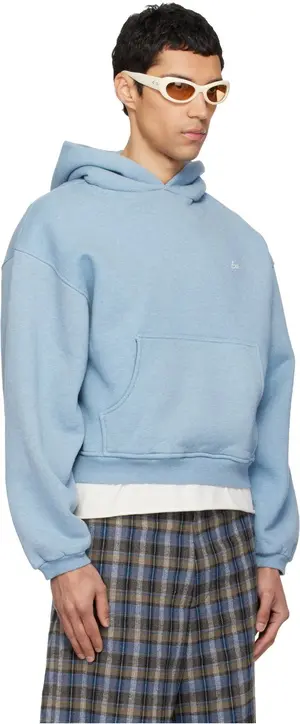 ERL Logo Soft-fit Hoodie - Blue